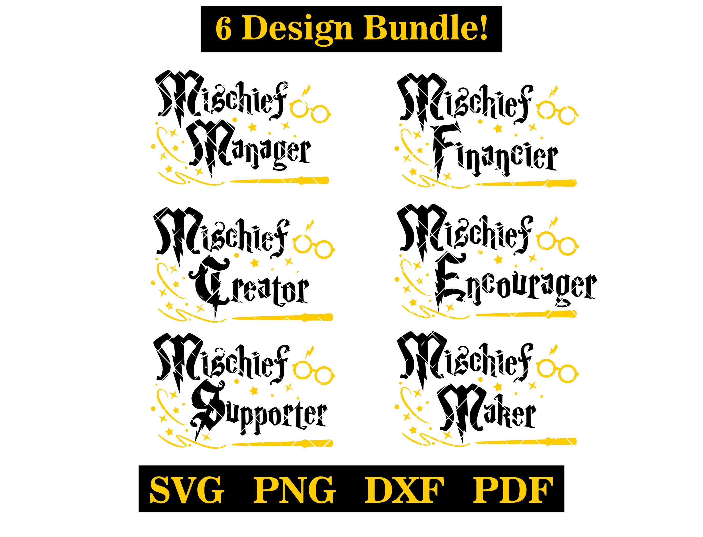 Magical Mischief Bundle, 6 Designs! DIY Tshirt Design, Svg-png-pdf-dxf ...