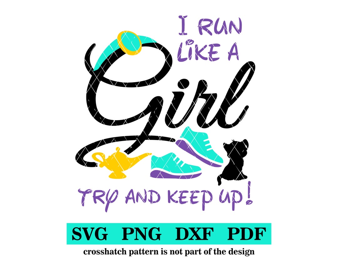 I Run Like A Girl, Svg-png-pdf-dxf - Etsy