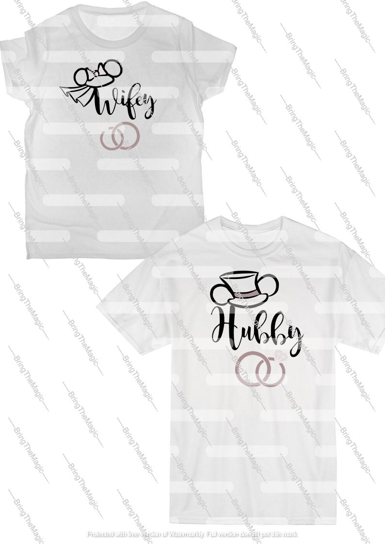 Disney Couple Bride Groom SVG Disney Honeymoon Just | Etsy