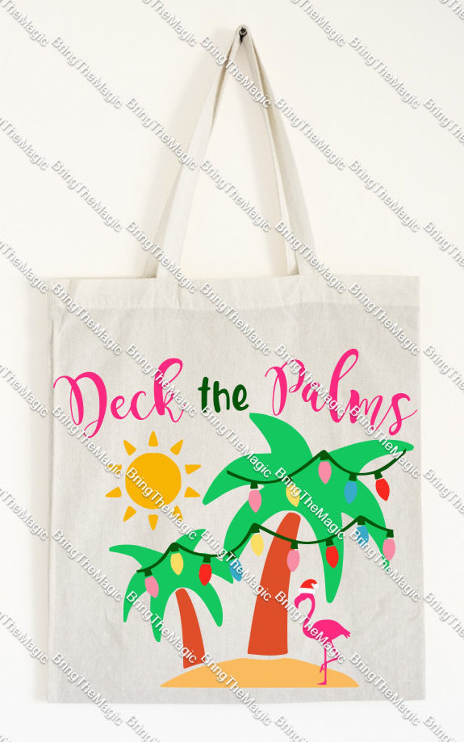 Deck the Palms Palm Tree Christmas Decoration Svg Tshirt | Etsy