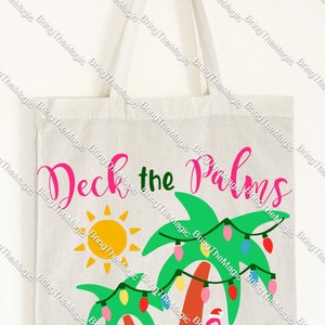 Deck the Palms Palm Tree Christmas Decoration Svg Tshirt Sublimation ...