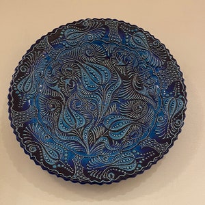 Blue Handmade Ceramic Art Plate and Vases - Etsy