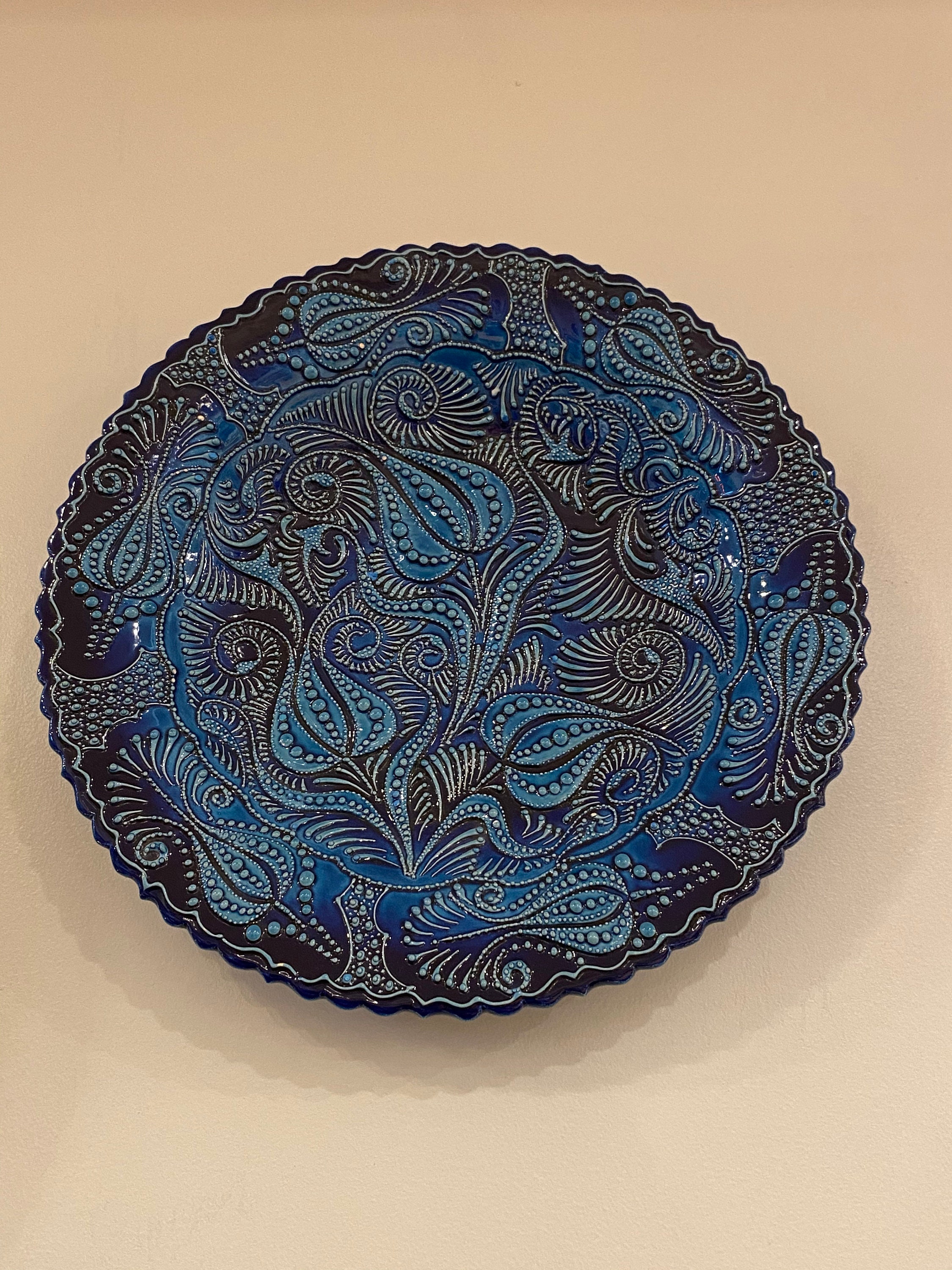 Blue Handmade Ceramic Art Plate and Vases - Etsy