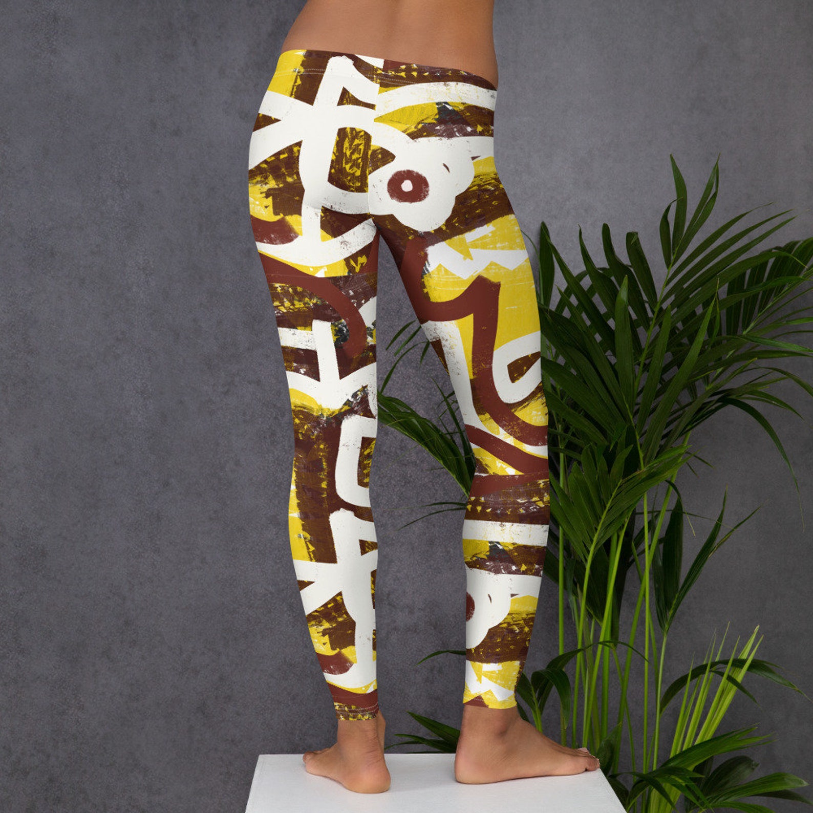 Leggings Abstract Face Print - Etsy
