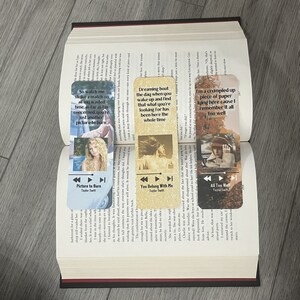 Taylor Swift Song Bookmark Gifts for Swifties Laminated With Tassel ...