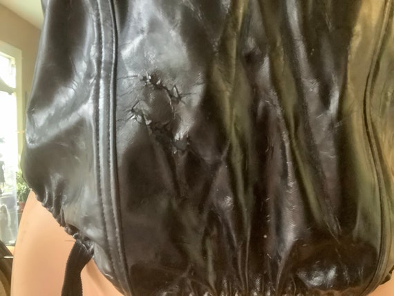 Vintage wet look pvc basque fetish - Gem