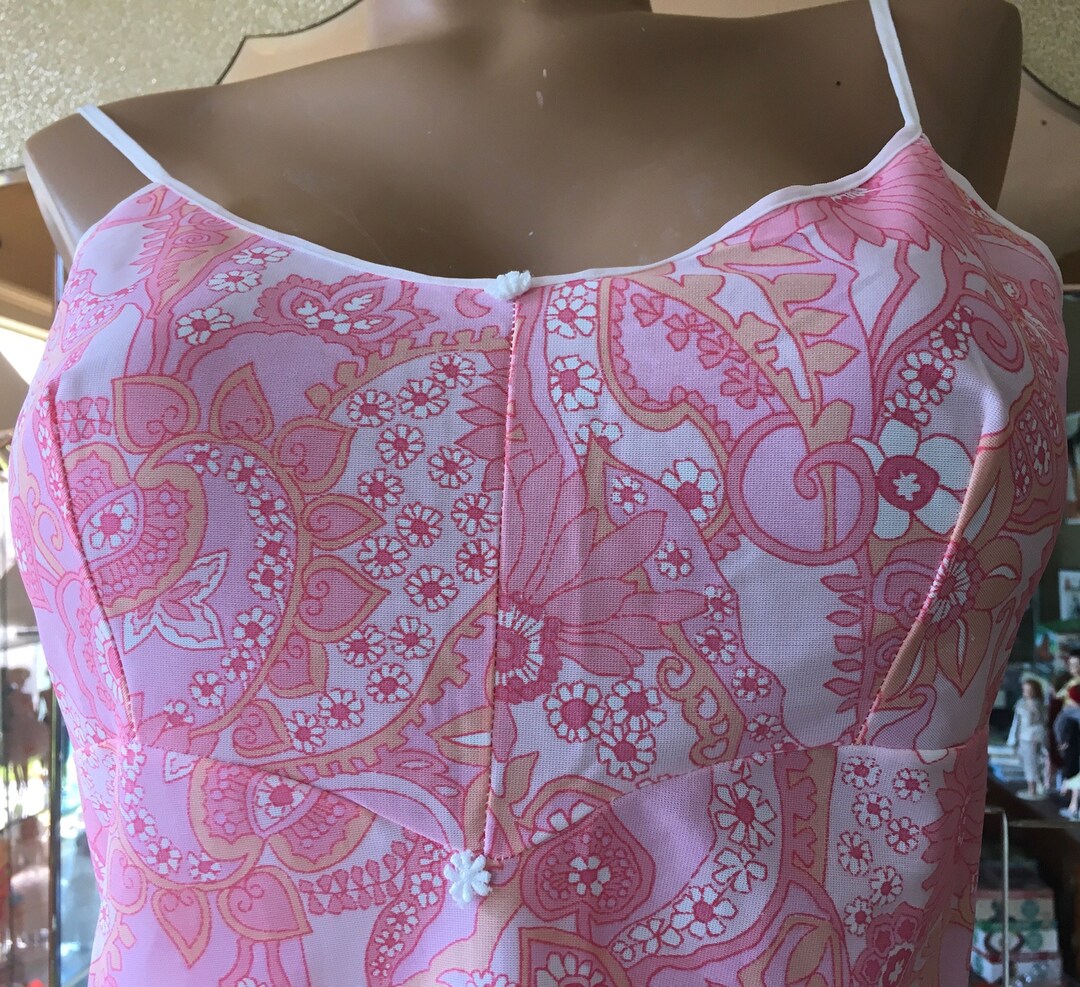 Vintage Pink Nylon Slip - Etsy