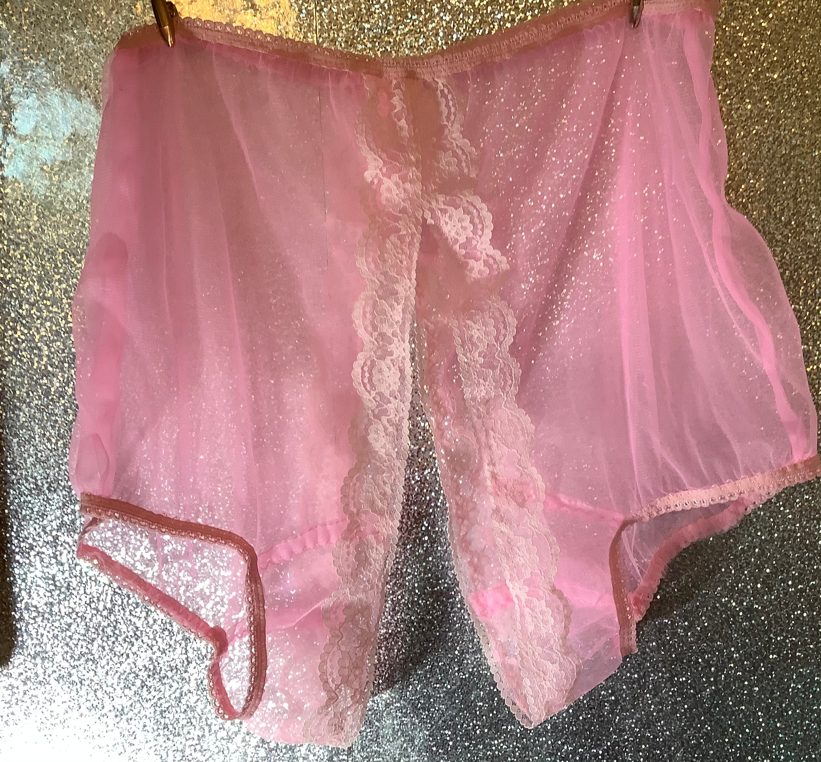Sheer Nylon Lace Open Crotch Panties - Etsy
