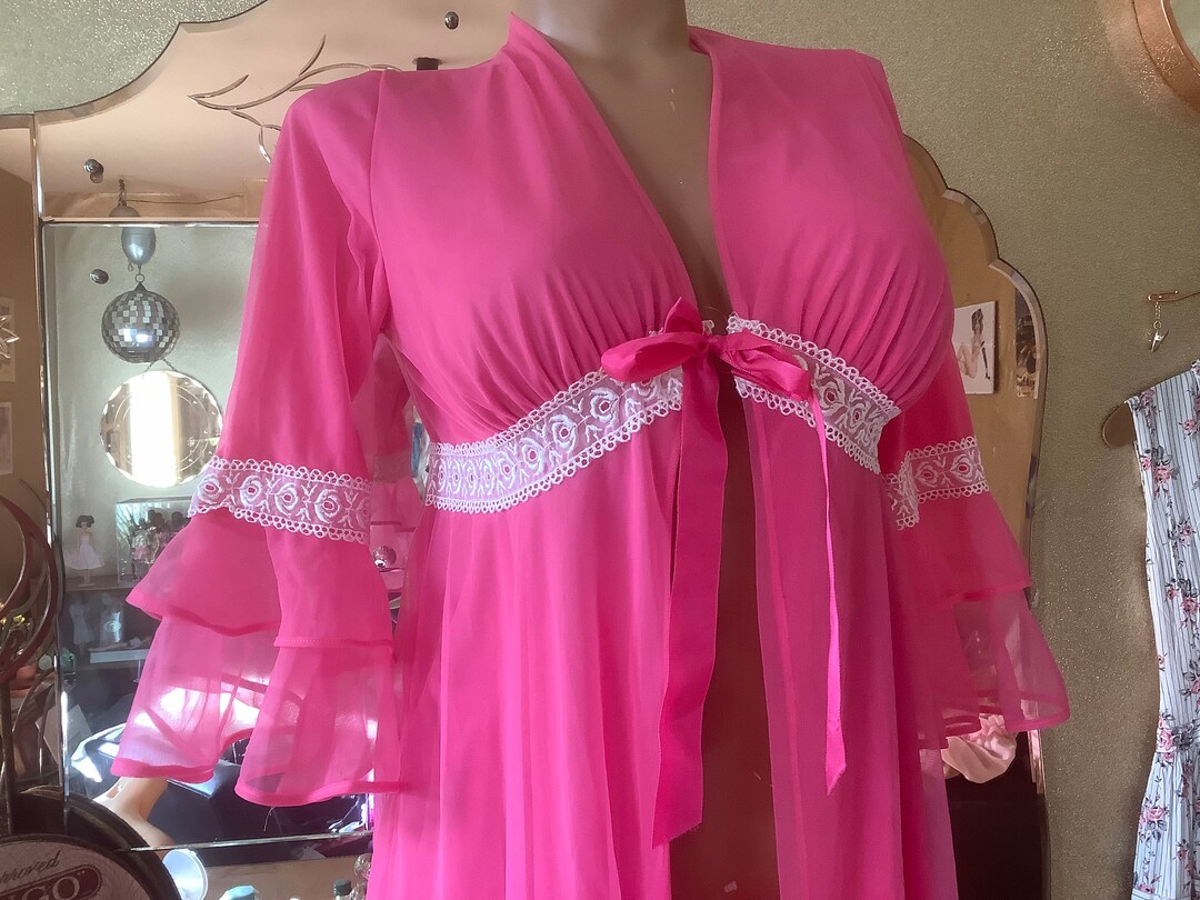 Vintage Nylon Peignoir Robe Foster Reid - Etsy