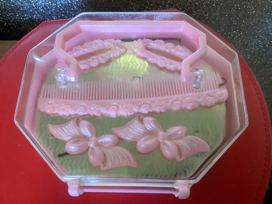 Pink Plastic Comb and Barrette Set for Child Unused in Case - Etsy