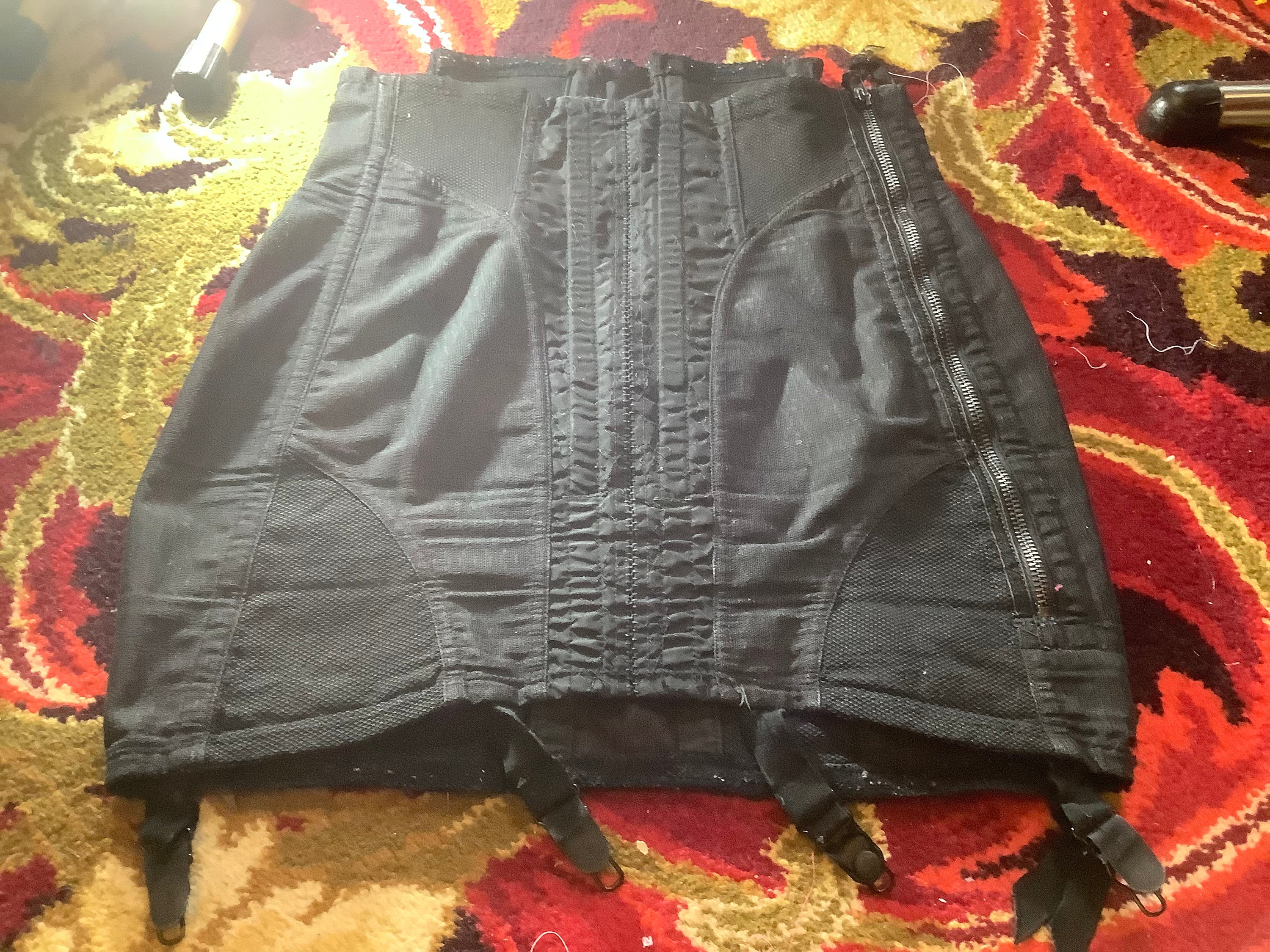 Vintage Spirella High Waist Black Girdle - Etsy