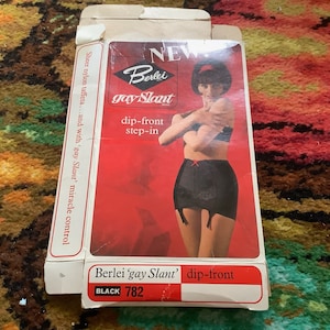 Vintage Berlei Gay Slant Black Girdle 782 With Flattened Box - Etsy