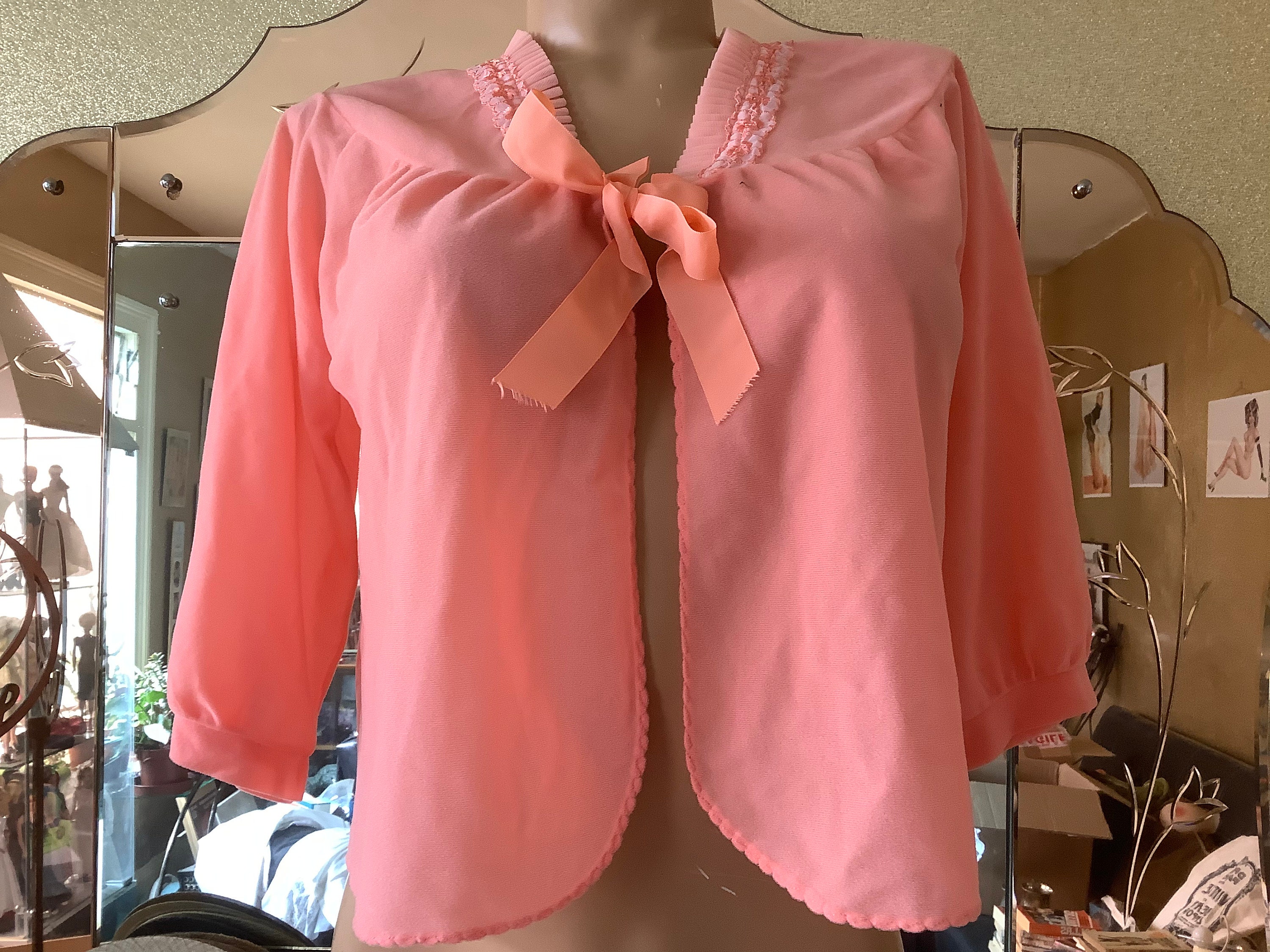 Vintage Brushed Nylon Bed Jacket Vedonis - Etsy