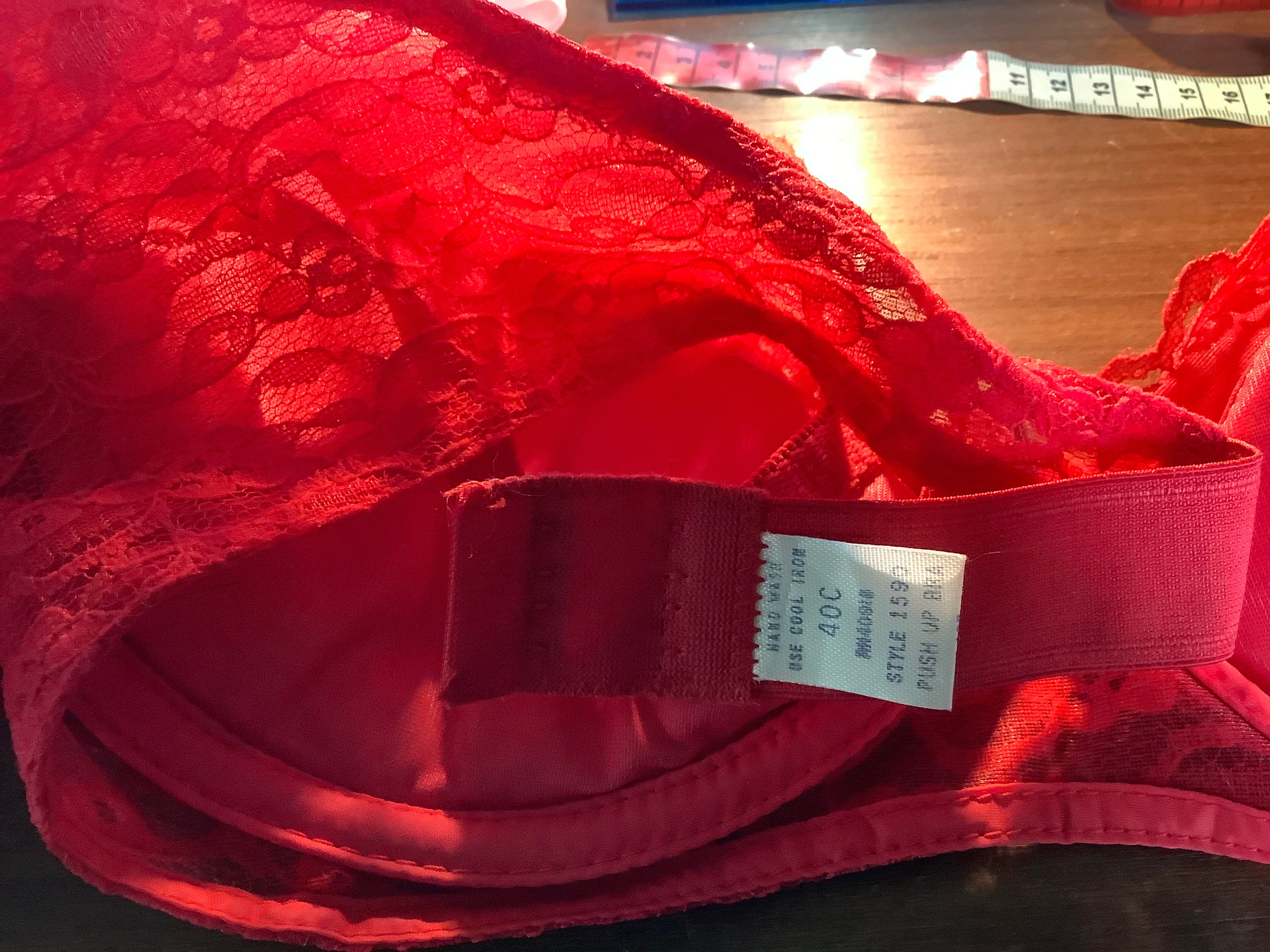 Push up Red Bra 40 C - Etsy