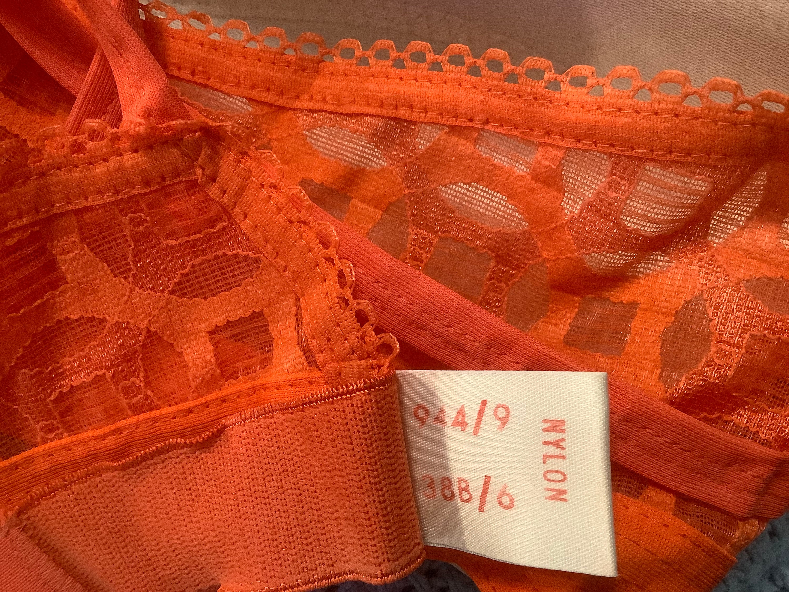 Lovable Boxed Orange Lace Pointy Bra Model Poppy - Etsy