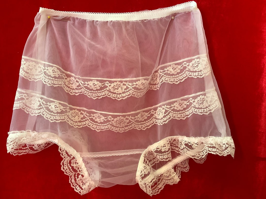 Vintage Style Sheer Nylon and Lace Panties - Etsy