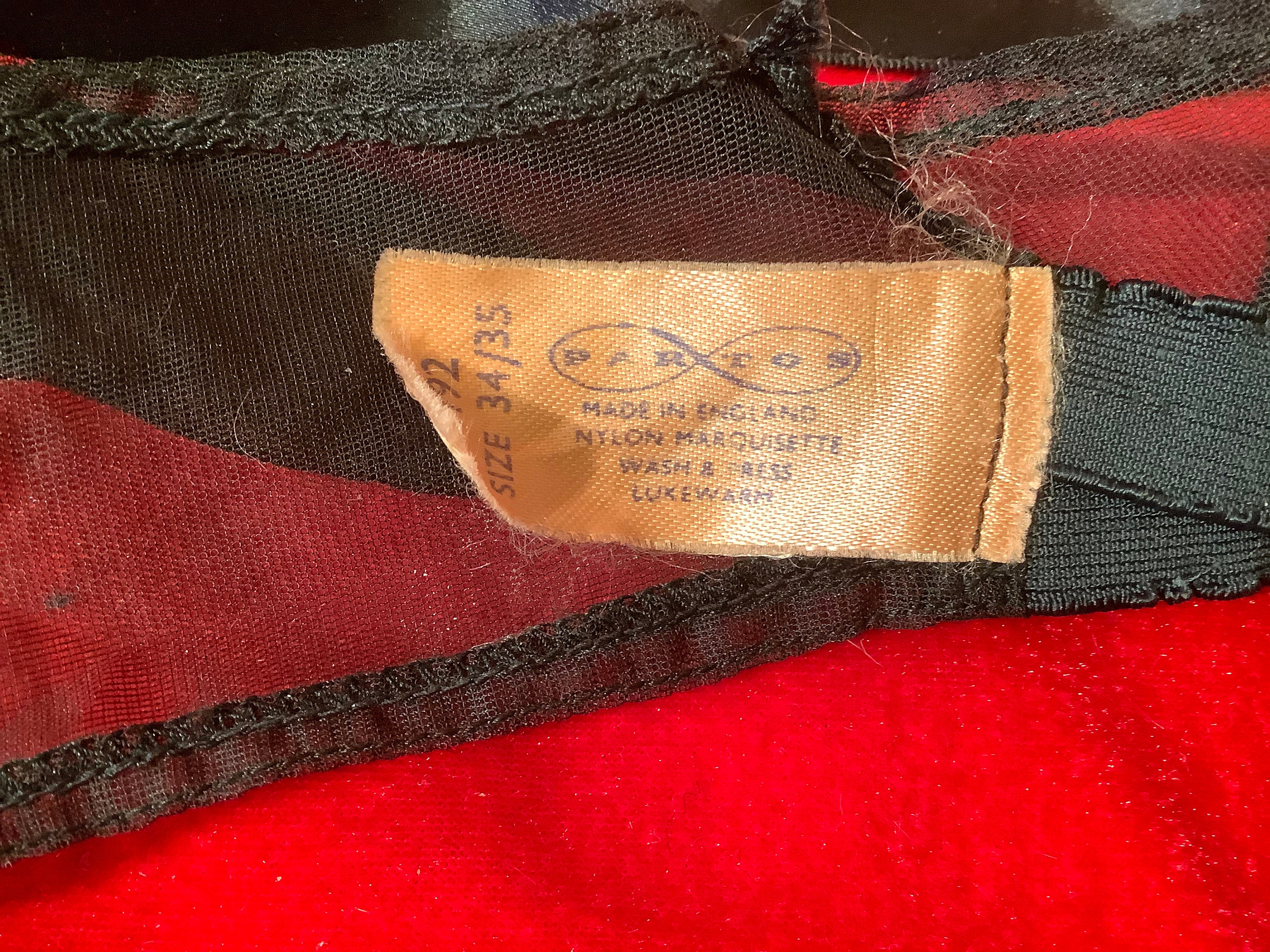 Sheer Black Bullet Bra by Partos - Etsy UK