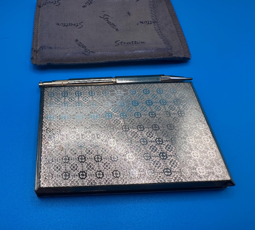 Vintage Stratton Notebook and Pen With Pouch - Etsy