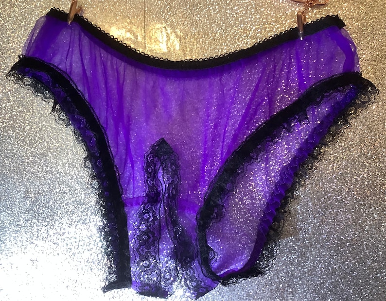 Vintage style sheer nylon open crotch panties | Etsy