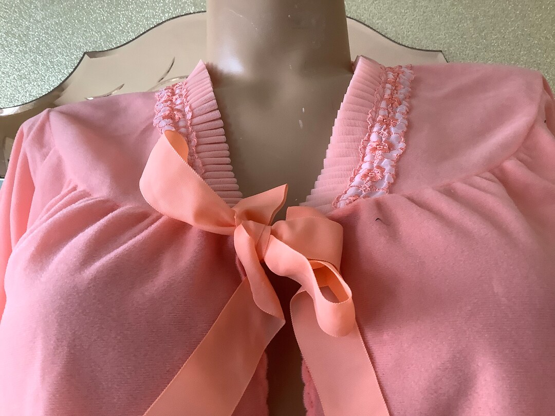 Vintage Brushed Nylon Bed Jacket Vedonis - Etsy