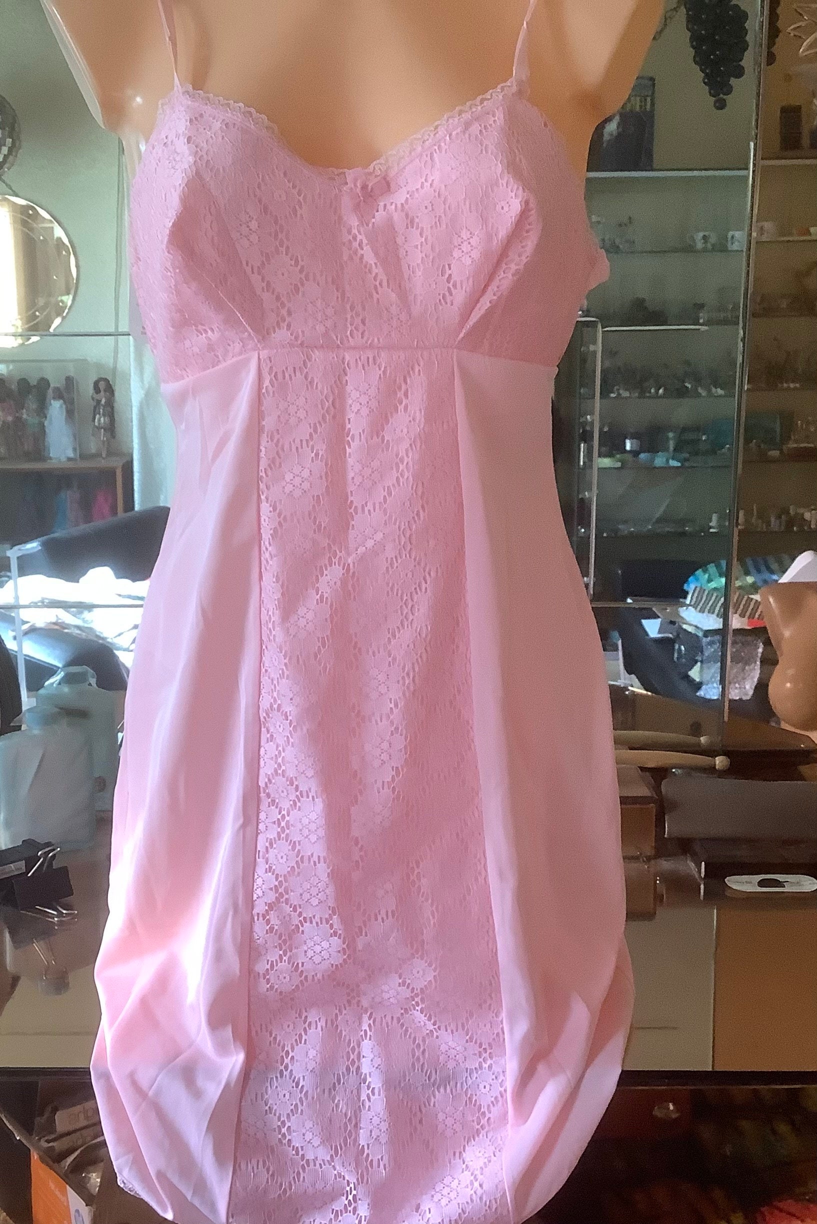 Vintage Pink Nylon Slip by Co Op - Etsy Sweden