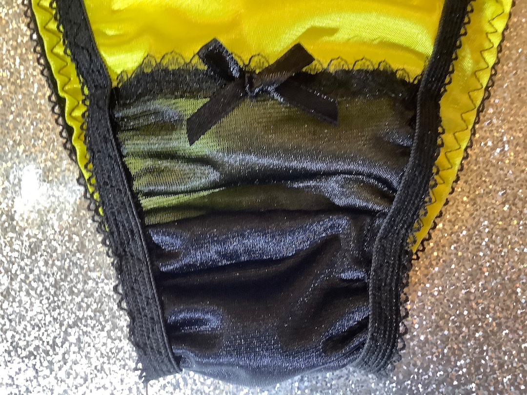 Contrast Nylon Tricot String Tanga Panties - Etsy