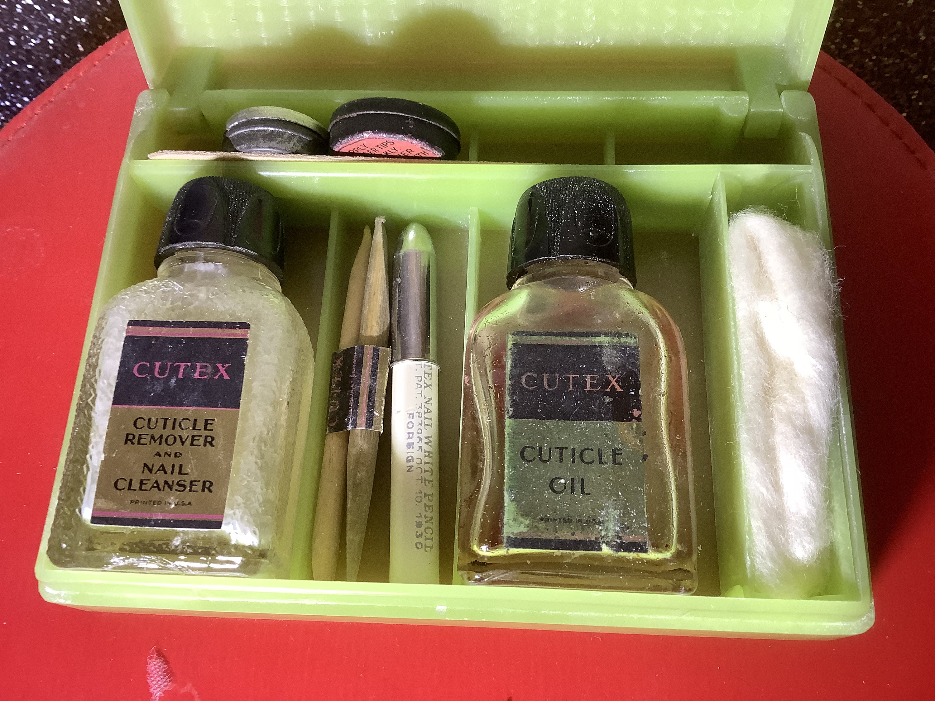 Cutex Nail Manicure Set Eau De Nil Plastic Case - Etsy