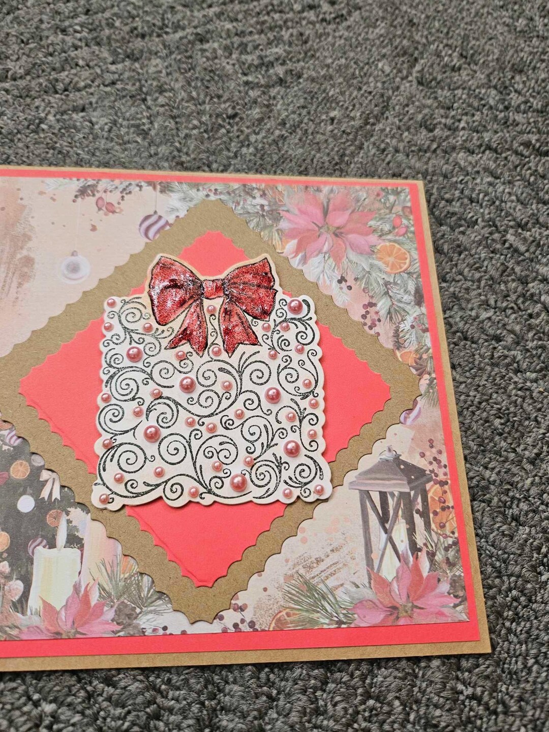 A Hand Crafted Traditional Greetings Non Religious Christmas Card - Etsy