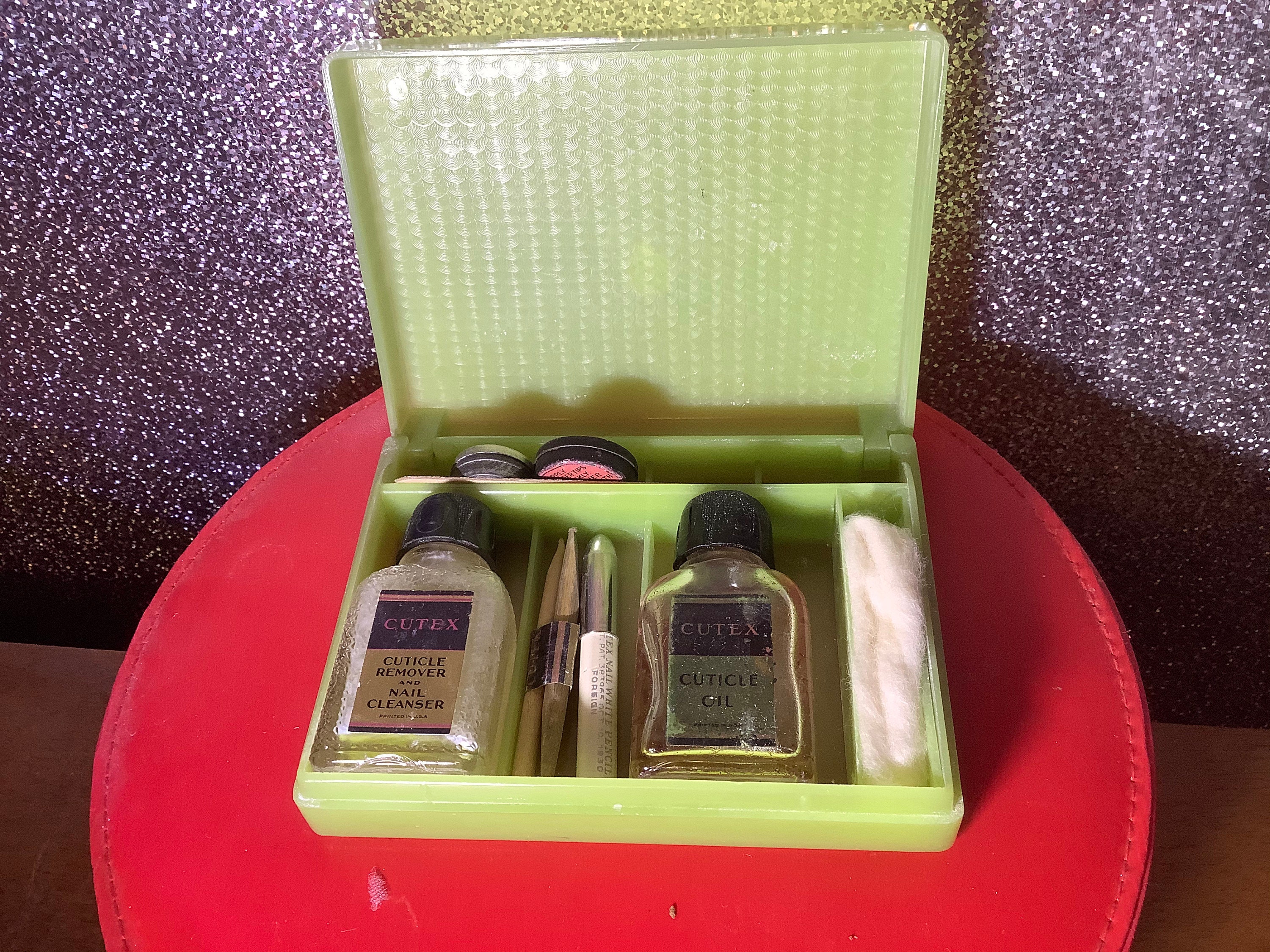 Cutex Nail Manicure Set Eau De Nil Plastic Case - Etsy