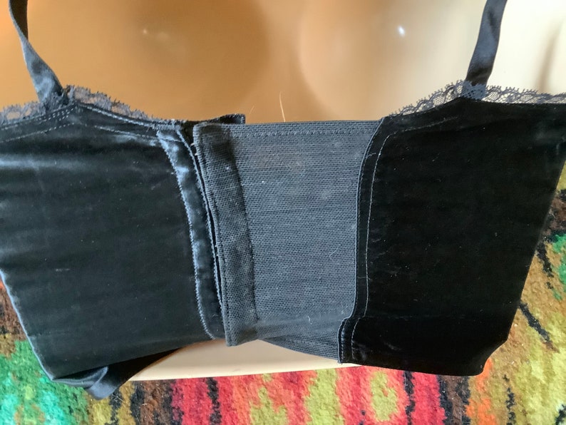 Black shiny satin longline bullet bra New Fit | Etsy