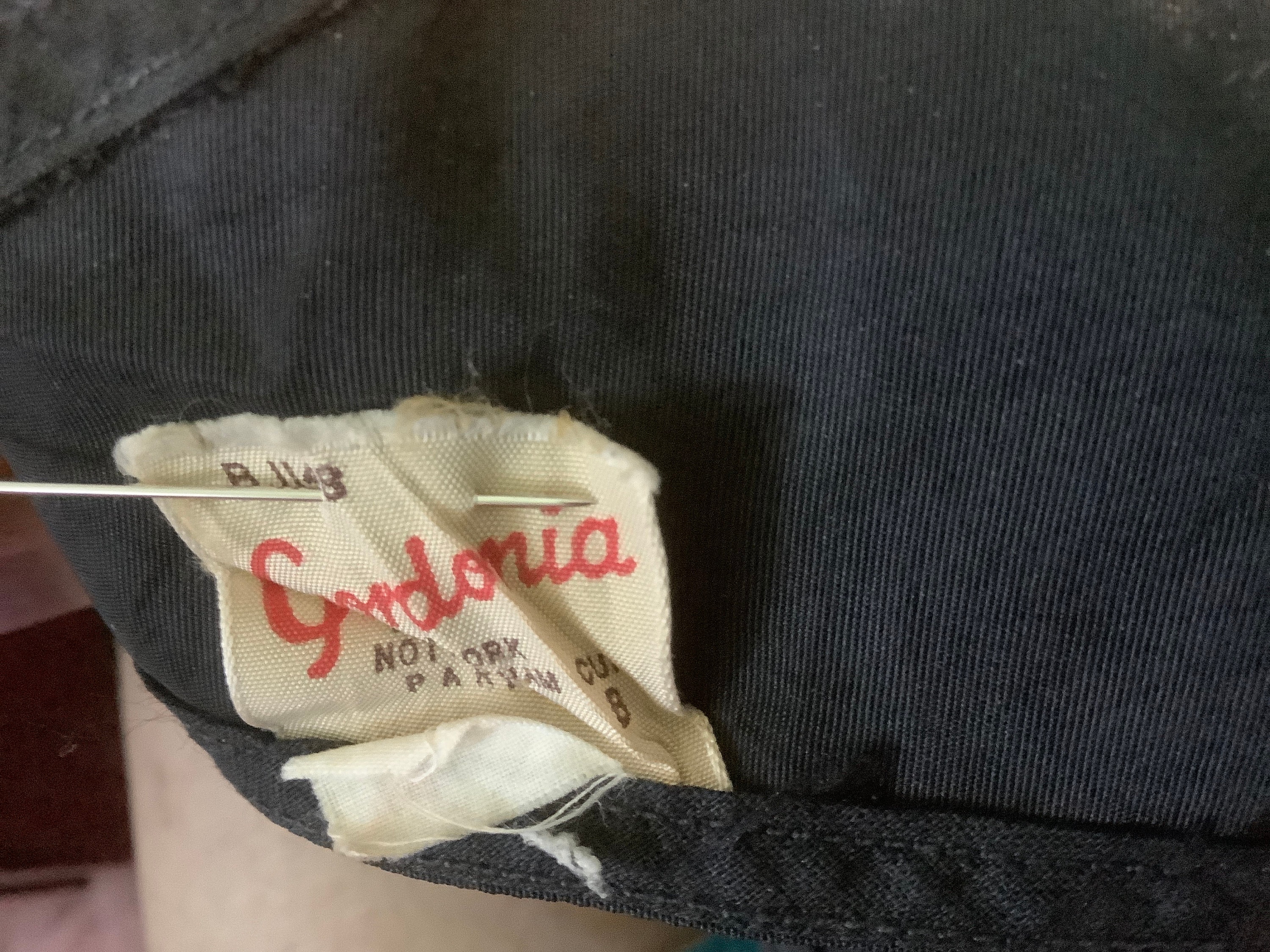 Black satin spiral stitch bullet bra by Gordonia | Etsy