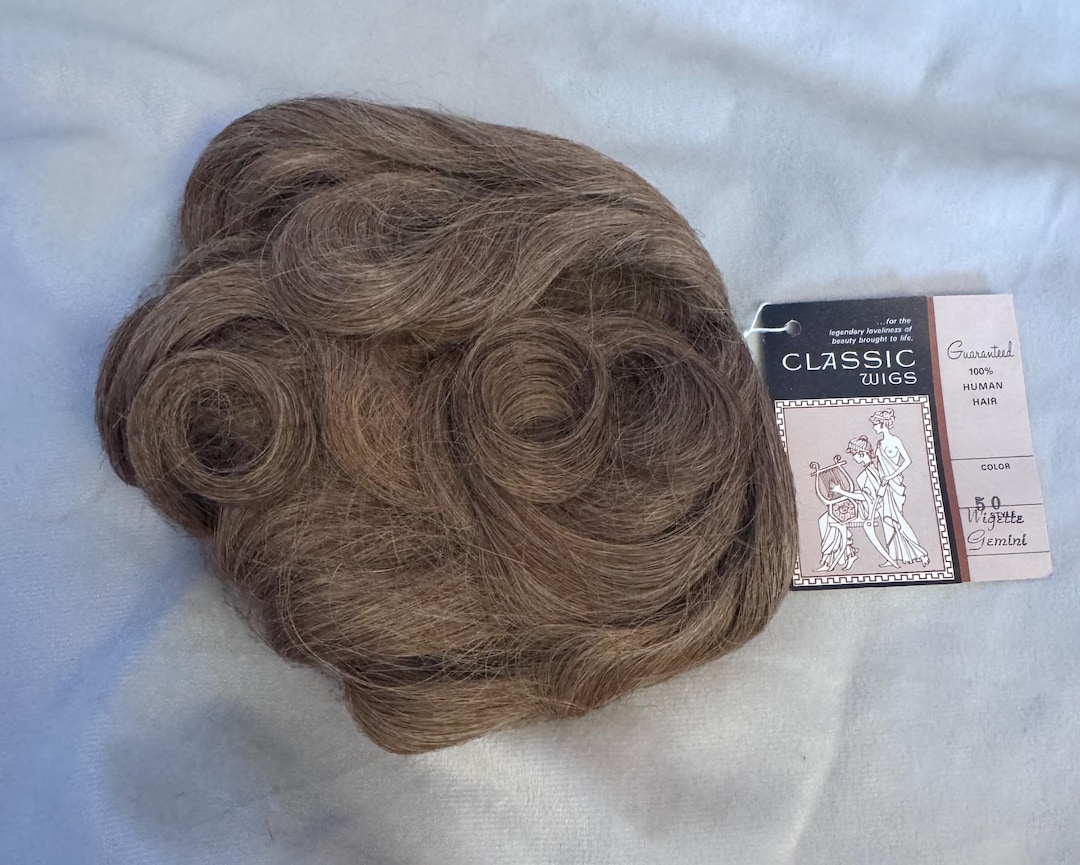 Vintage Human Hair Wiglet Hair Piece Classic Wig Tagged - Etsy