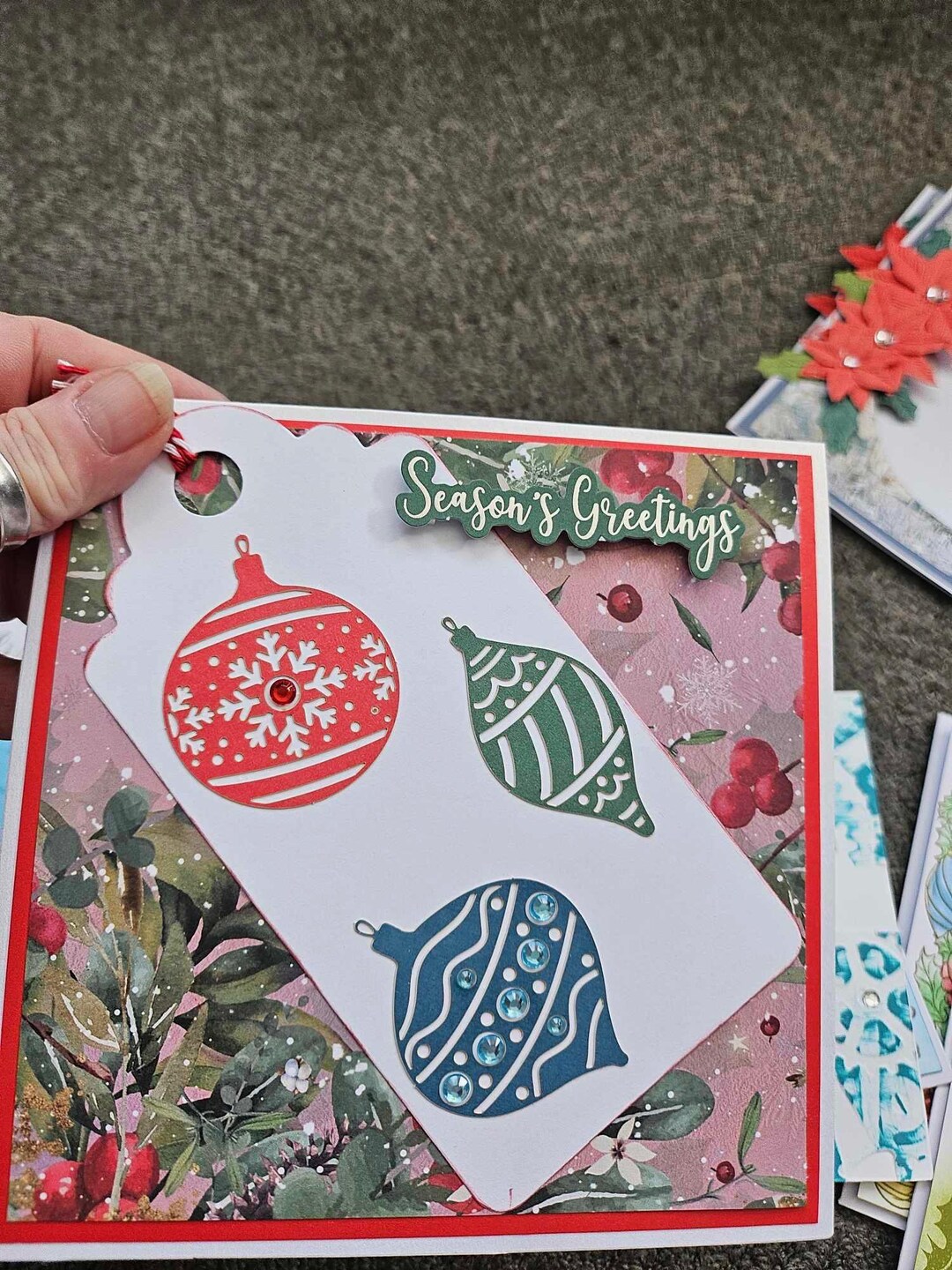 A Hand Crafted Traditional Greetings Non Religious Christmas Card - Etsy