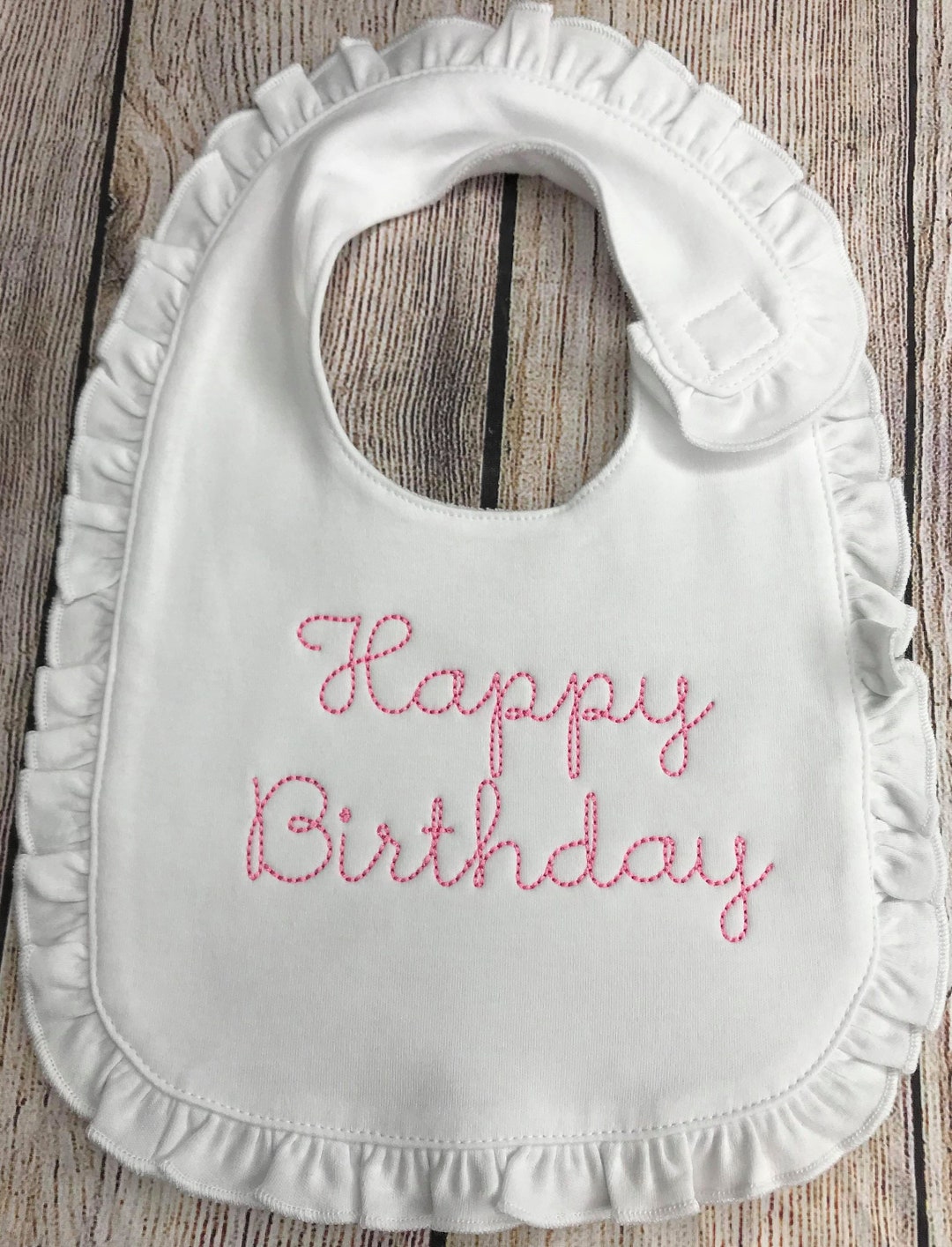 Girls Baby Bib, Happy Birthday Bib , Sibling Gift, Baby Gift ...