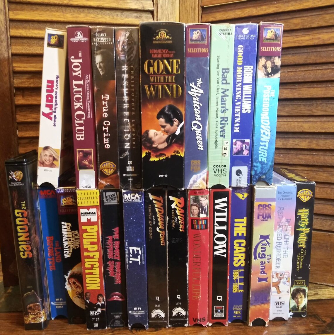 Old/vintage Movies on VHS Tapes VHS Library Watch Them, Decor, Prop ...