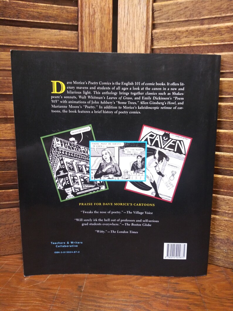 Poetry Comics an Animated Anthology by Dave Morice 2002 | Etsy