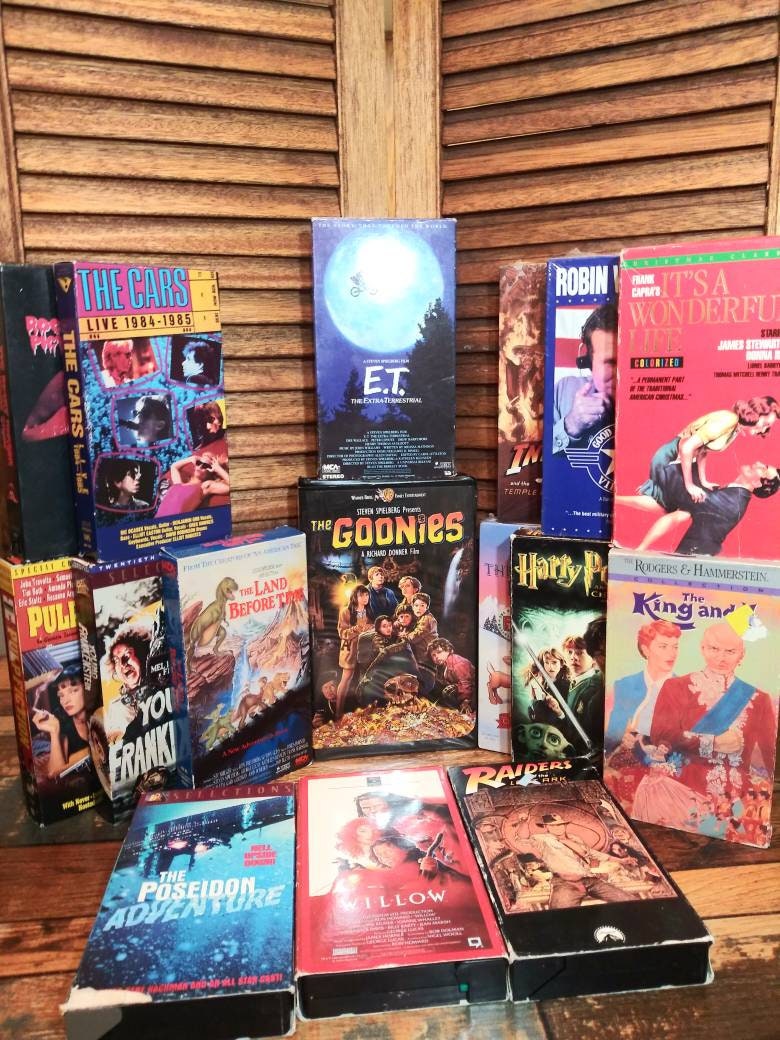 Old/vintage Movies on VHS Tapes VHS Library Watch Them, Decor, Prop ...