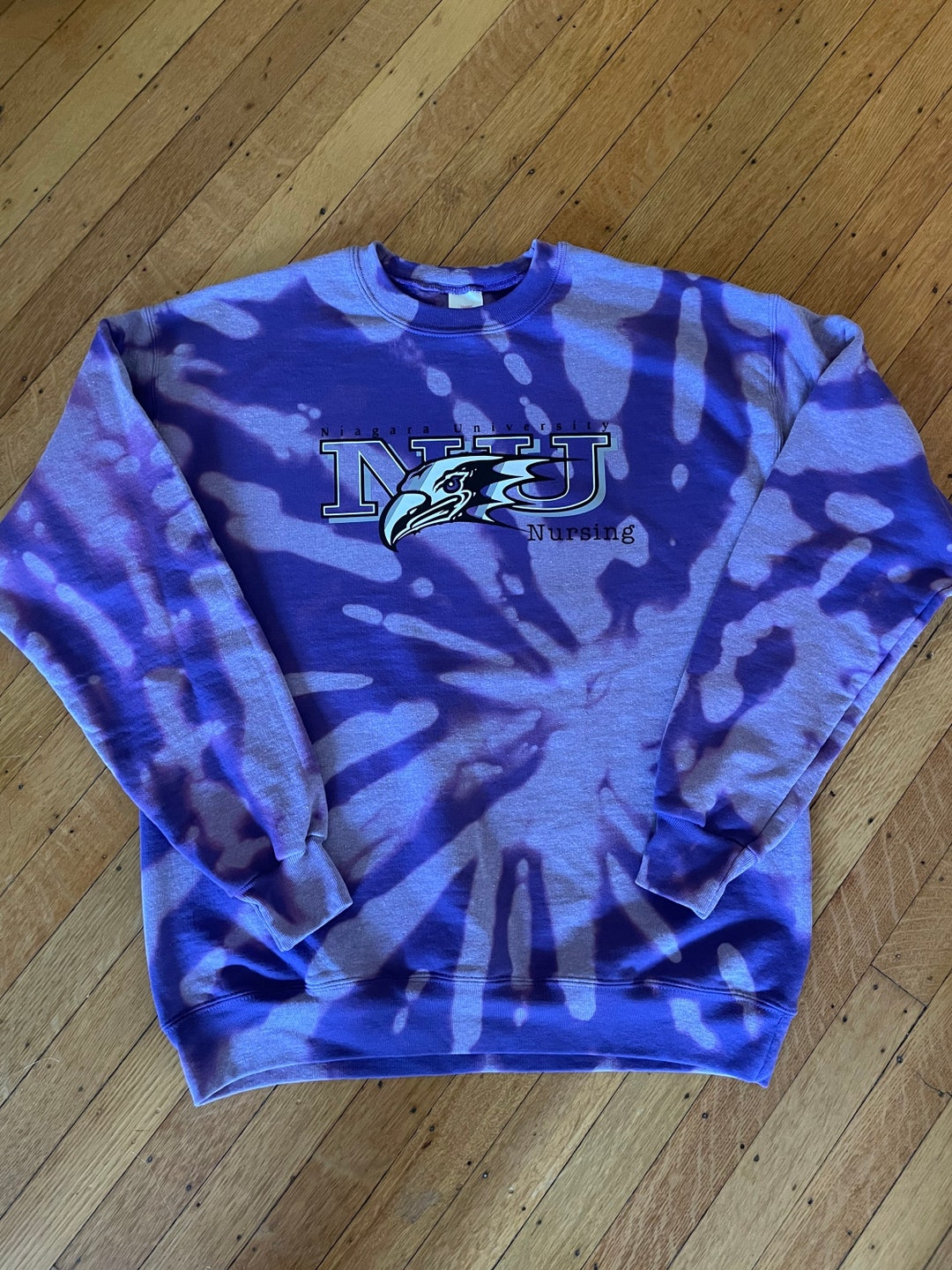 Niagara University Bleached Crewneck Sweatshirt - Etsy