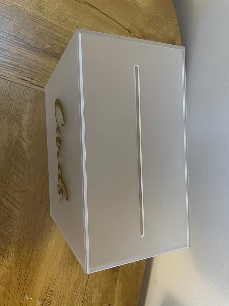 Frosted Acrylic Card Box - Etsy