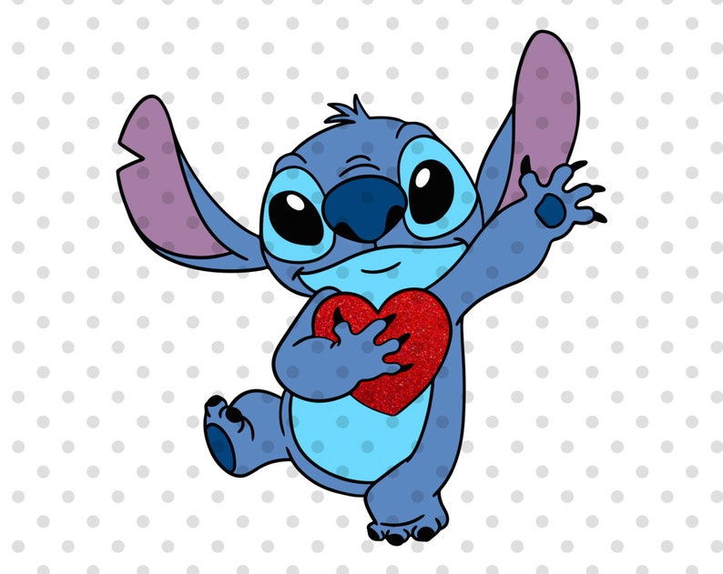 Heart Svg, Stitch in Love Svg, Stitch Valentines Svg, Valentines Svg ...