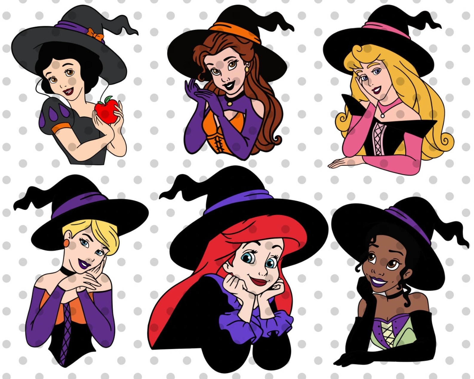 Disney Princess Halloween Clipart Background