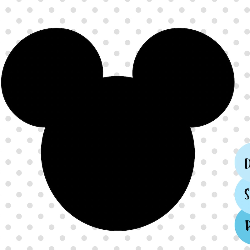 Mickey Head Silhouette - Etsy