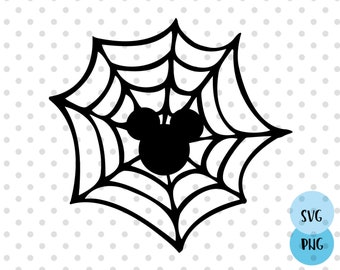 Mouse Spider Web SVG, Mouse Head Svg, Halloween Spider Web Svg ...
