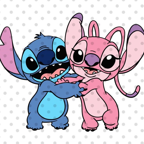 Stitch in Love Svg Stitch Couple Svg Angel Svg Stitch Angel - Etsy Canada