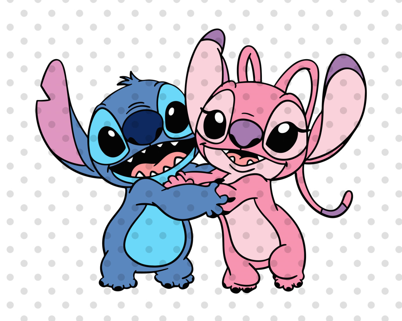 Stitch in Love Svg Stitch Svg Stitch Couple Svg Park - Etsy UK