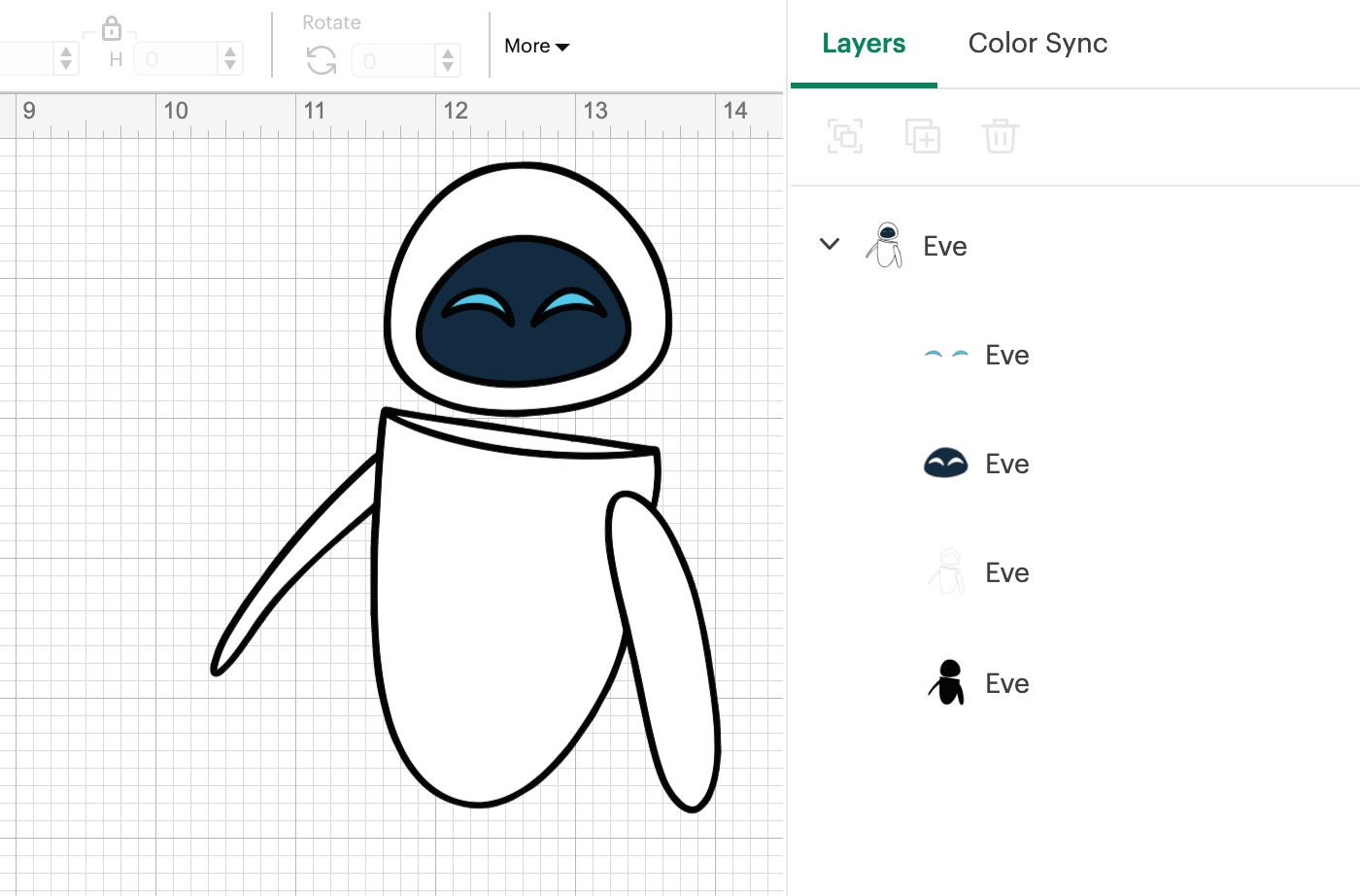 2pcs LAYERED Wall E SVG Wally Svg Eve Svg Robot Svg - Etsy