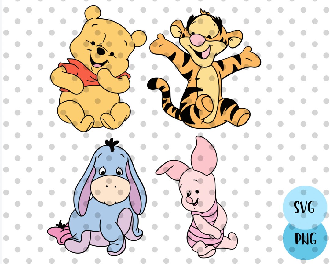4 Baby Winnie Friends SVG Bundle - Etsy