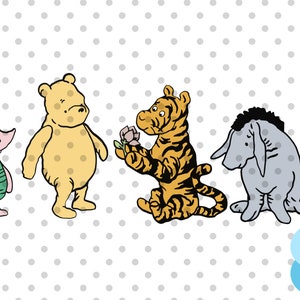 4 Classic Winnie Friends SVG Bundle - Etsy