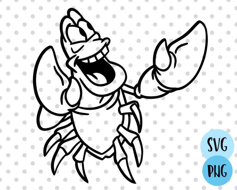 Ariel svg sebastian svg flounder svg cricut outline svg cut files ariel ...
