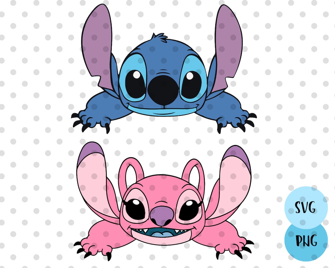 2pcs, LAYERED, Stitch and Angel Svg, Stitch Svg, Stitch Couple Svg ...